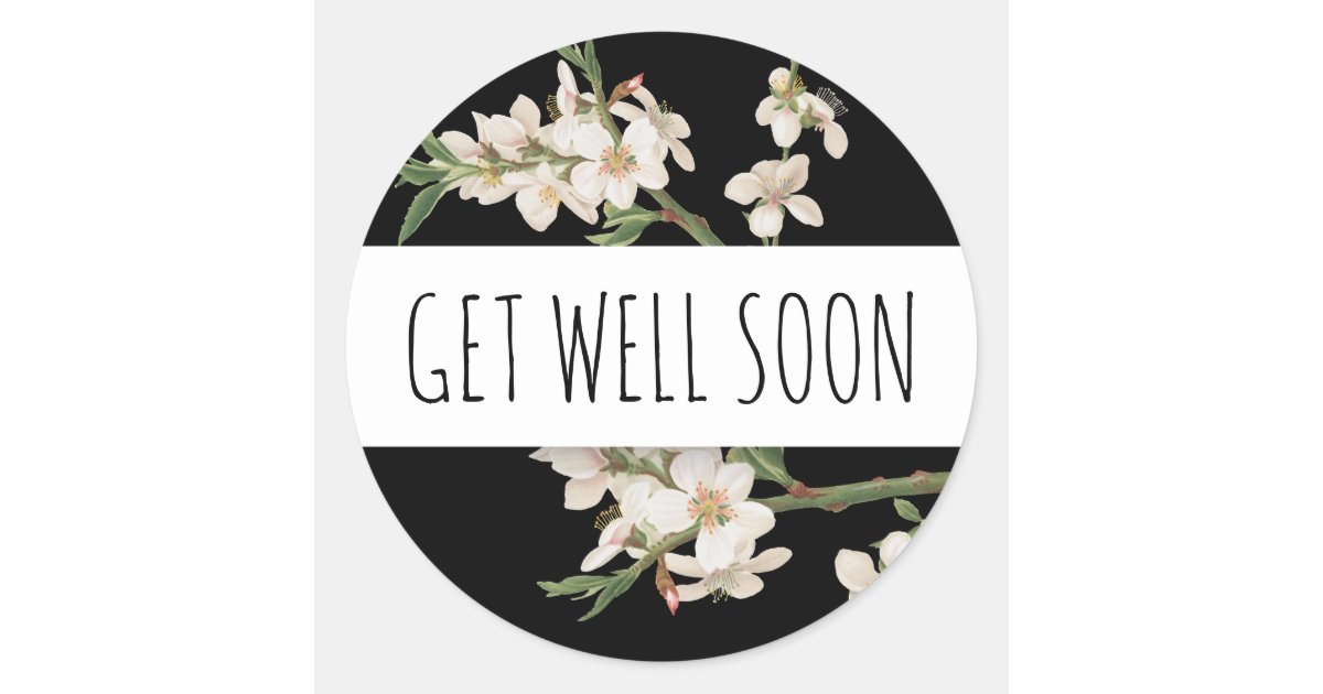 Get Well Soon Classic Round Sticker | Zazzle