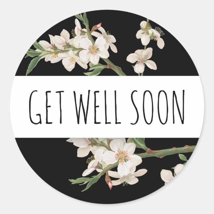 Get Well Soon Classic Round Sticker | Zazzle.com