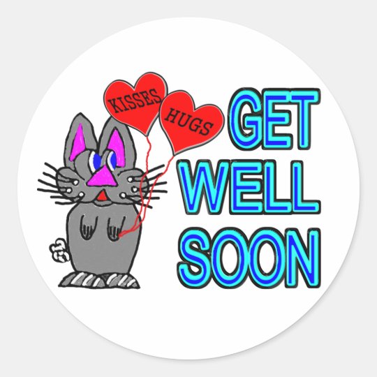 Get Well Soon Classic Round Sticker | Zazzle.com