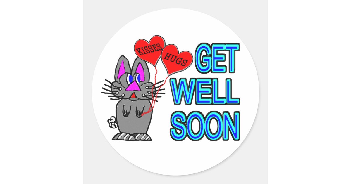 Get Well Soon Classic Round Sticker | Zazzle