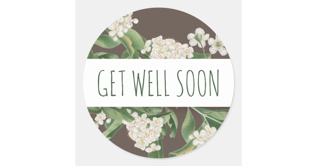 Get Well Soon Classic Round Sticker | Zazzle