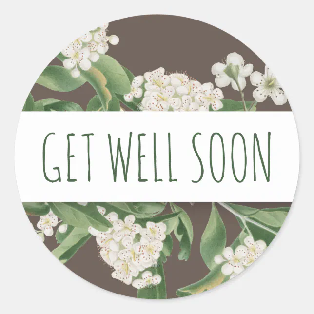 Get Well Soon Classic Round Sticker | Zazzle