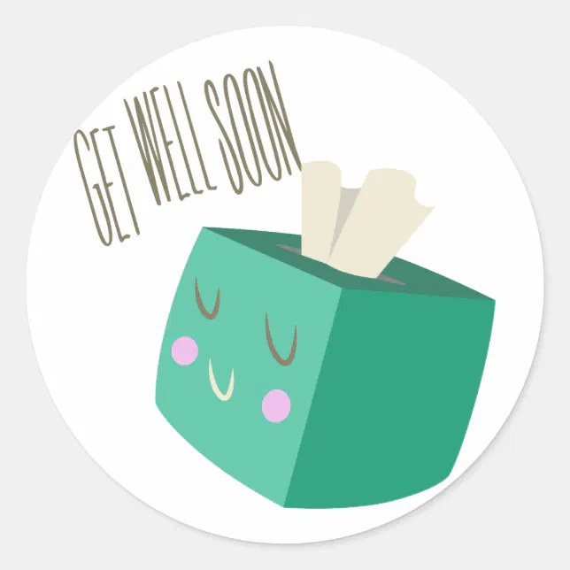 Get Well Soon Classic Round Sticker | Zazzle