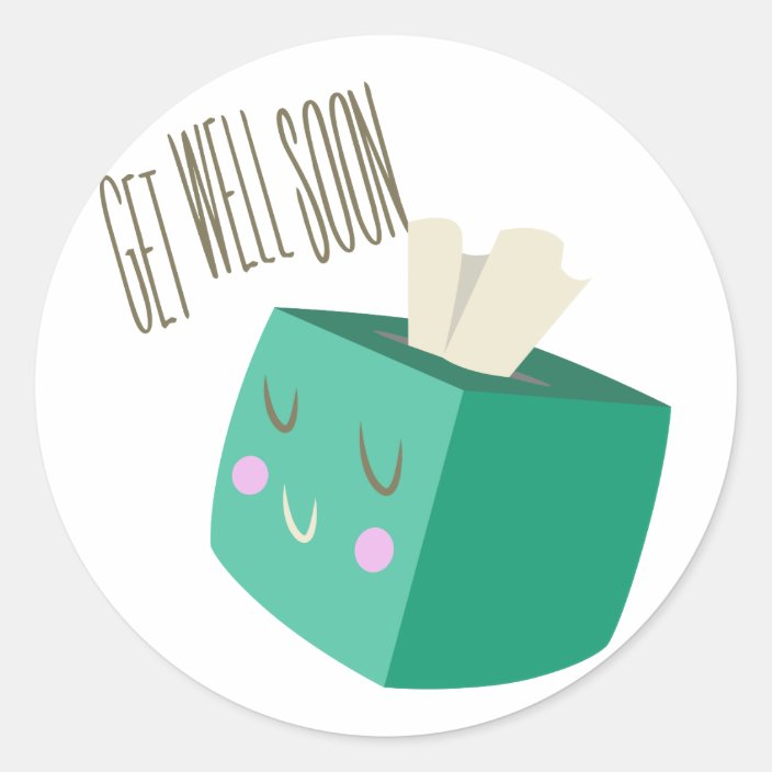 Get Well Soon Classic Round Sticker | Zazzle.com