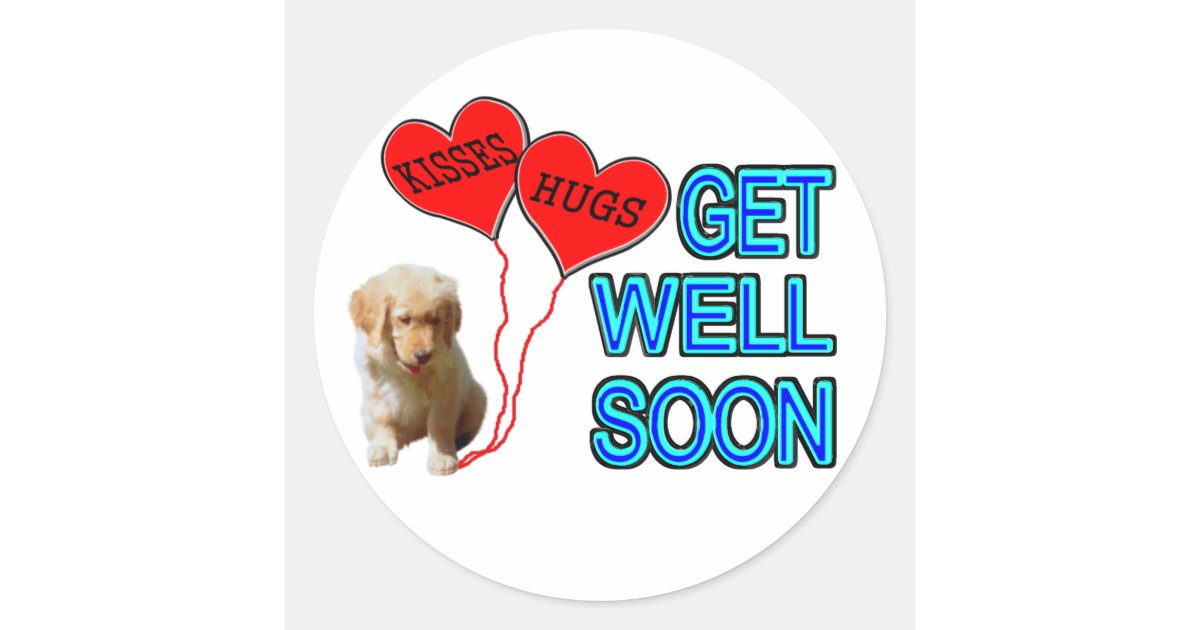 Get Well Soon Classic Round Sticker | Zazzle
