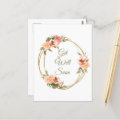 Get Well Soon Floral Watercolor Wreath Postcard | Zazzle