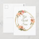 Get Well Soon Floral Watercolor Wreath Postcard | Zazzle