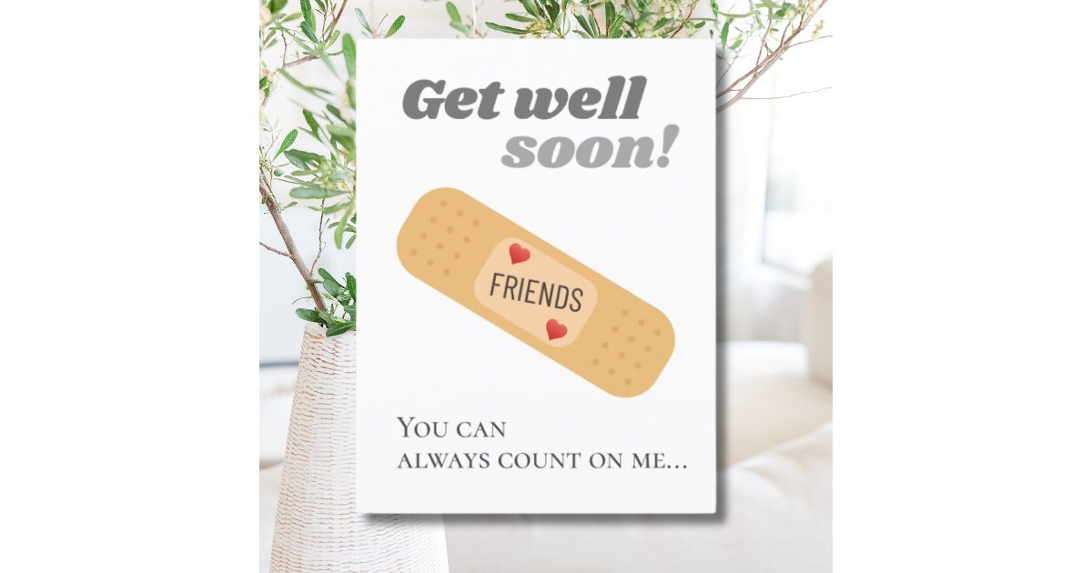 Get well soon Friends Postcard | Zazzle