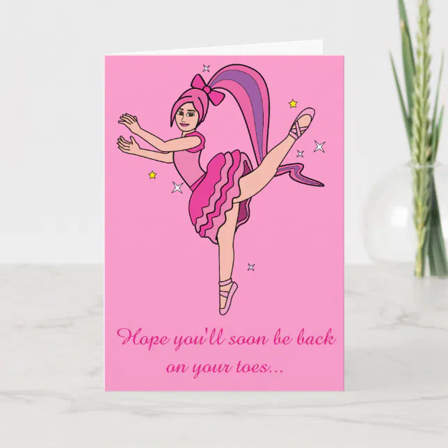 Get Well Soon from Dance Team or Dance Class Card | Zazzle