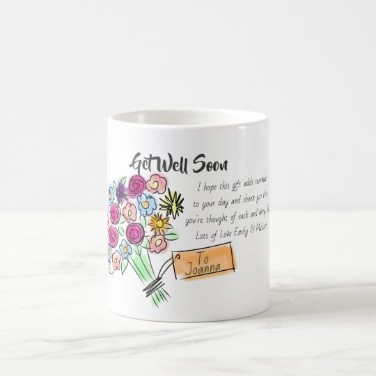 Get Well Soon Gift - Personalized Wellness Message Coffee Mug | Zazzle.com