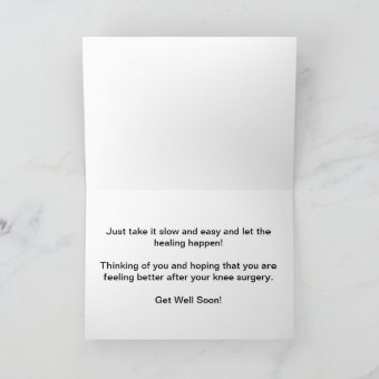 Get Well Soon Knee Surgery Card | Zazzle