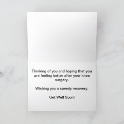 Get Well Soon Knee Surgery Floral Card | Zazzle