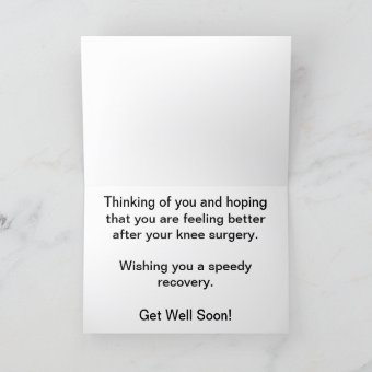 Get Well Soon Knee Surgery Sunflowers Card | Zazzle