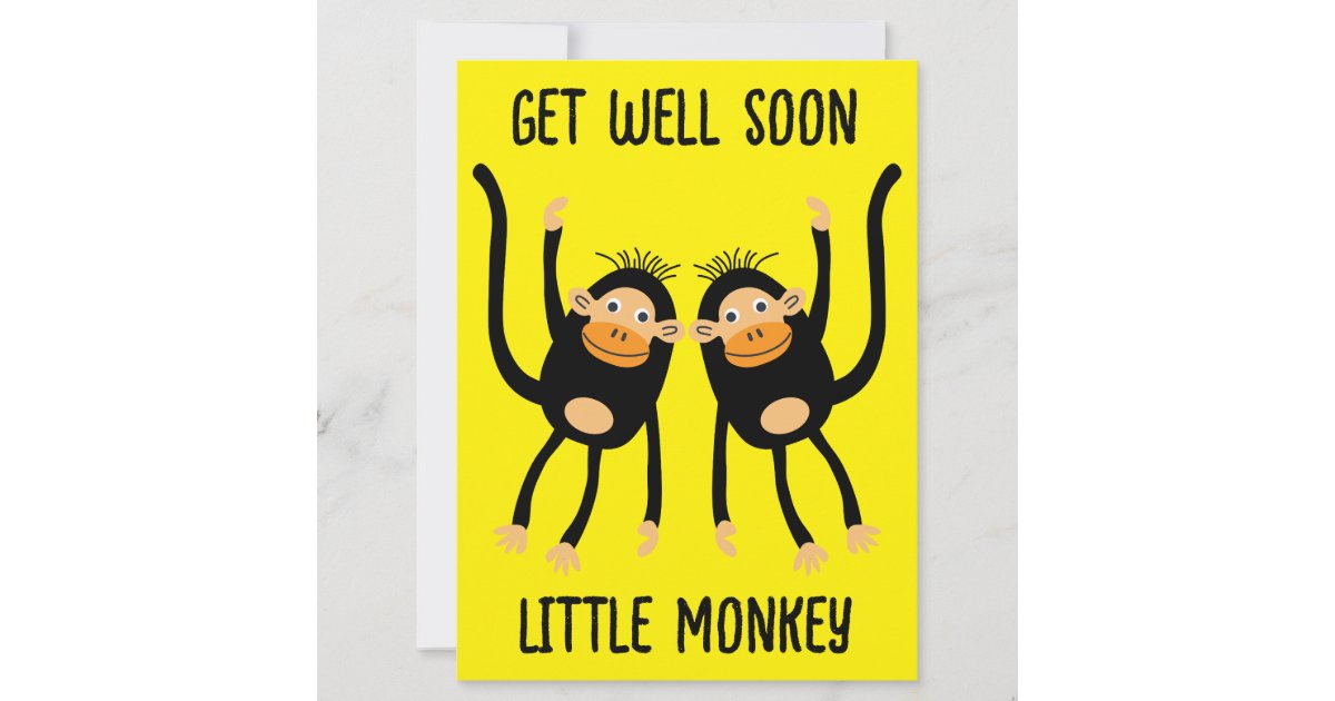 Get Well Soon Little Monkey | Zazzle