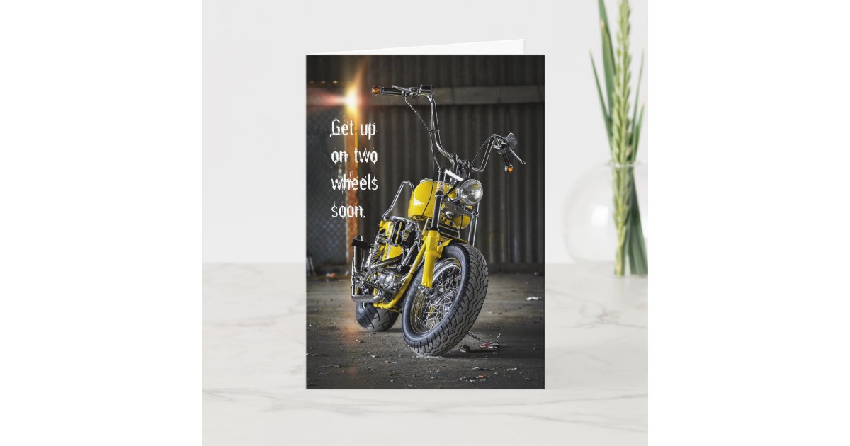 Get Well Soon Motorcycle Accident Card | Zazzle