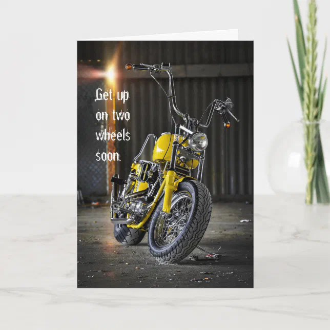 Get Well Soon Motorcycle Accident Card | Zazzle
