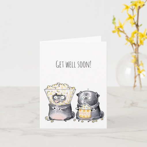 Get Well Soon movie night card | Zazzle