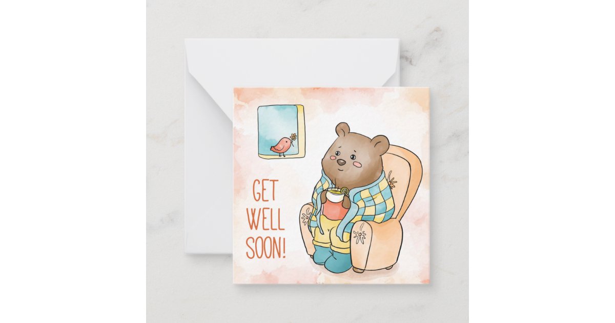 Get Well Soon Note Card | Zazzle