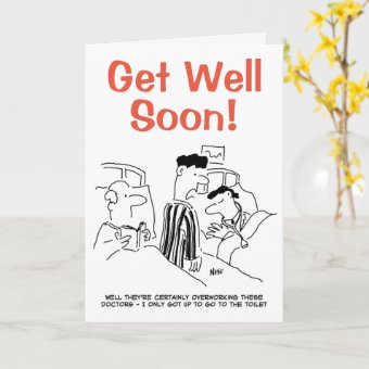 Get Well Soon - Personalise Inside Message Card | Zazzle