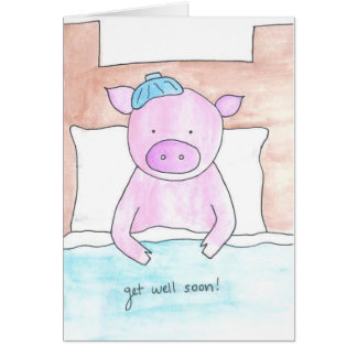 Get Well Pig Cards | Zazzle