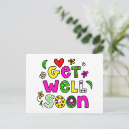 Get Well Soon Postcard | Zazzle