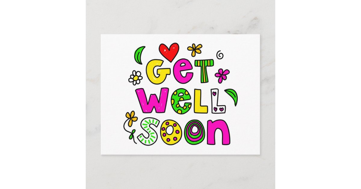 Get Well Soon Postcard | Zazzle
