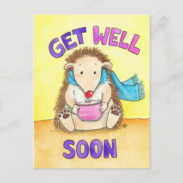 Get well soon postcard by Nicole Janes | Zazzle
