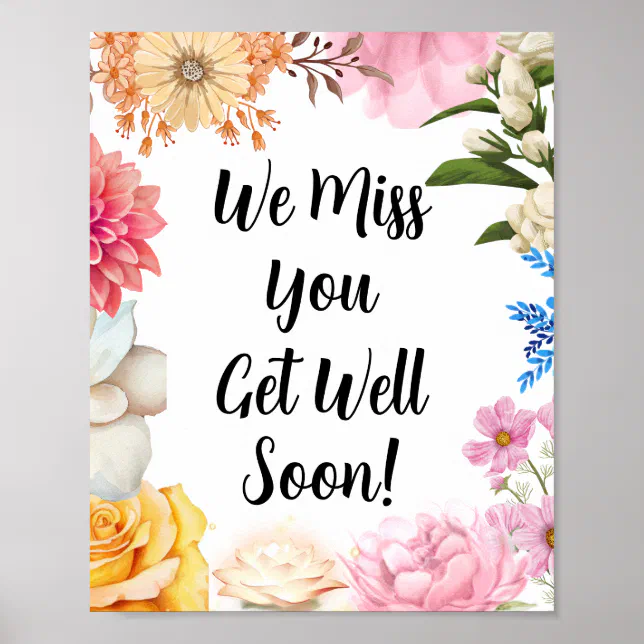 get well soon poster | Zazzle
