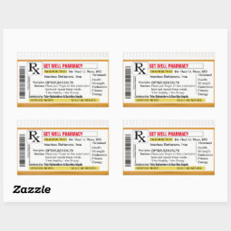 Get Well Soon Rectangular Sticker | Zazzle