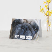 Get Well Soon Sick Pug Dog Card | Zazzle