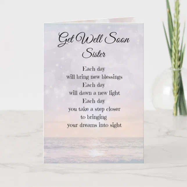 Get Well Soon Sister design Card | Zazzle