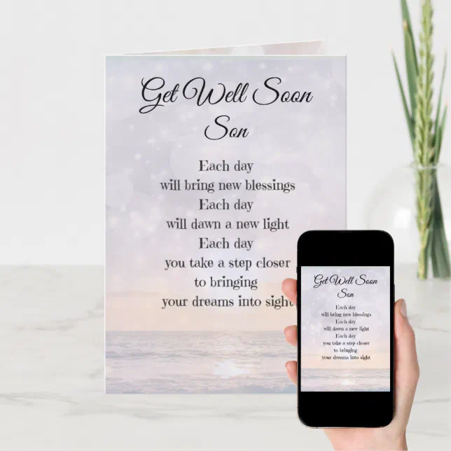 Get Well Soon Son design Card | Zazzle