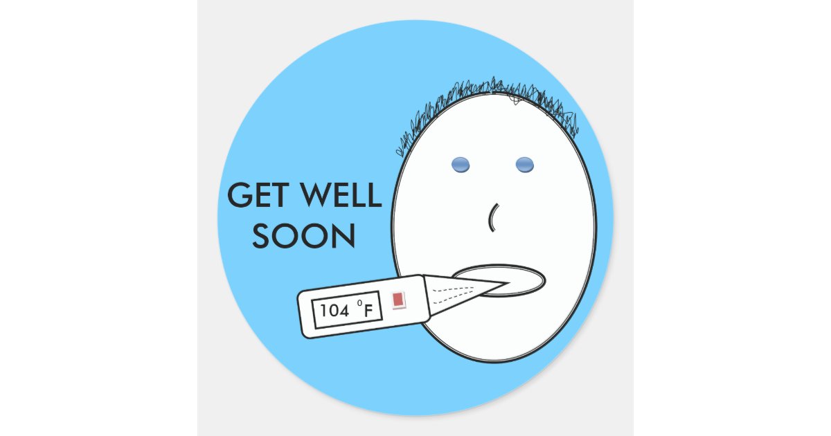 Get well soon sticker | Zazzle
