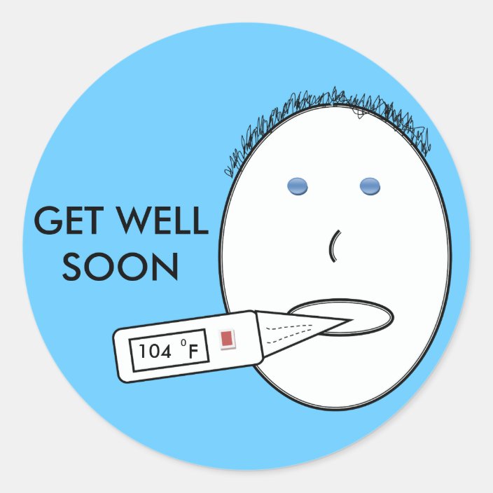 Get well soon sticker | Zazzle.com