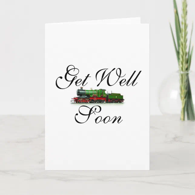 Get Well Soon Train Card | Zazzle
