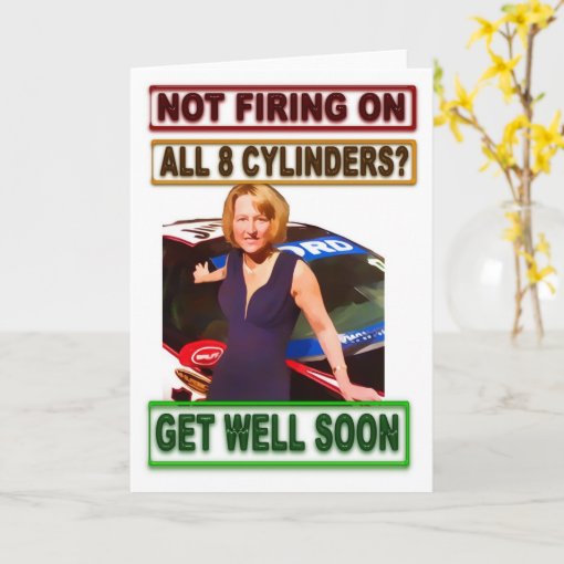 Get Well Soon, V8 Car theme Card | Zazzle