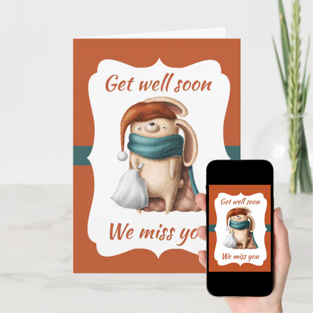 Get Well Soon We Miss You Group Office Card | Zazzle