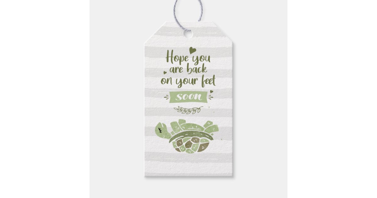 Get Well Soon Wishes Sympathy Modern Gift Tags | Zazzle