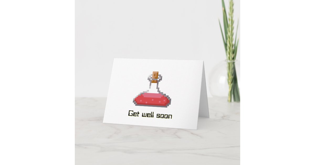 Get Well Soon with Healing Potion Card | Zazzle
