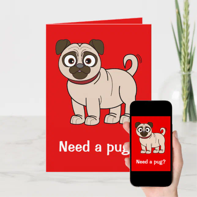 Get Well Soon with Pug Card | Zazzle