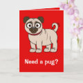 Get Well Soon with Pug Card | Zazzle