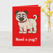 Get Well Soon with Pug Card | Zazzle