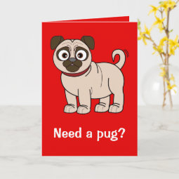 Get Well Soon with Pug Card | Zazzle