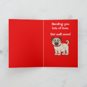 Get Well Soon with Pug Card | Zazzle