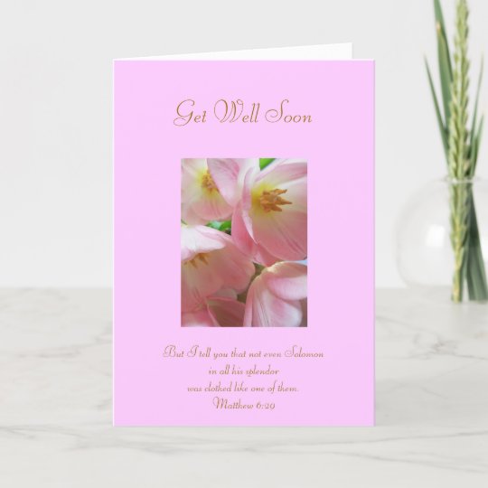 Get Well Soon with Scripture Verse Card | Zazzle.com