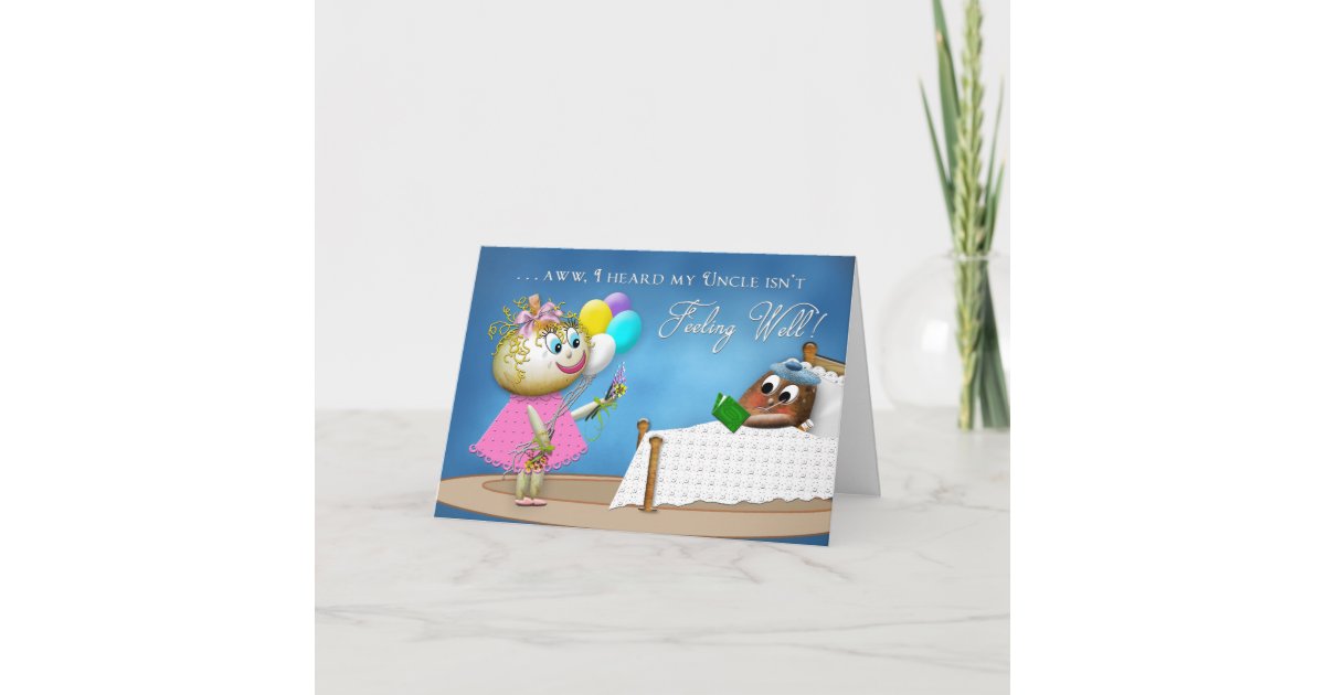 GET WELL UNCLE - POTATO FAMILY CARD | Zazzle