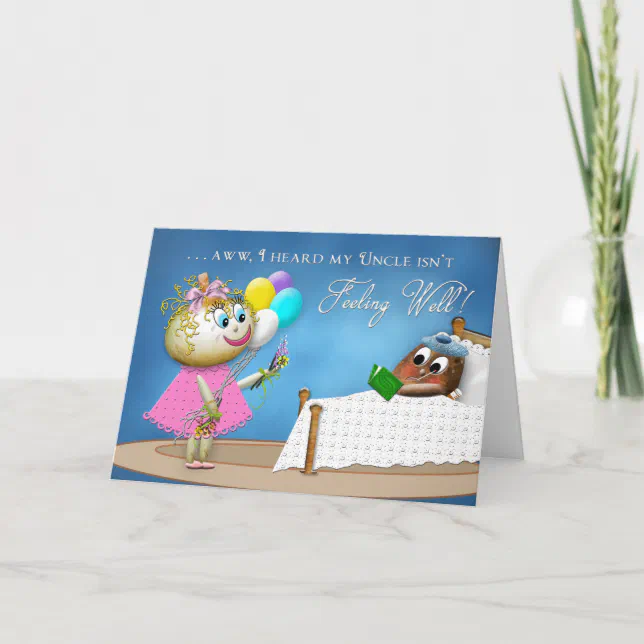 GET WELL UNCLE - POTATO FAMILY CARD | Zazzle