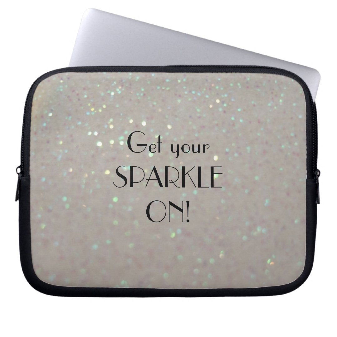 Get your Sparkle on - Faux glitter laptop case | Zazzle