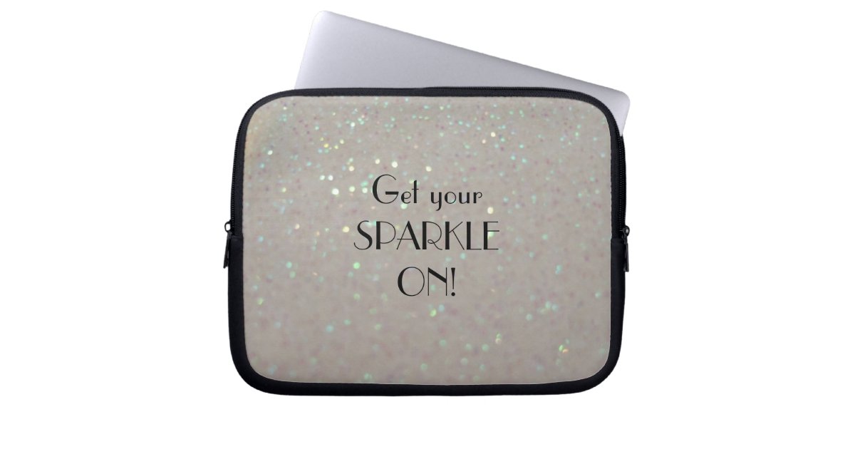 Get your Sparkle on - Faux glitter laptop case | Zazzle