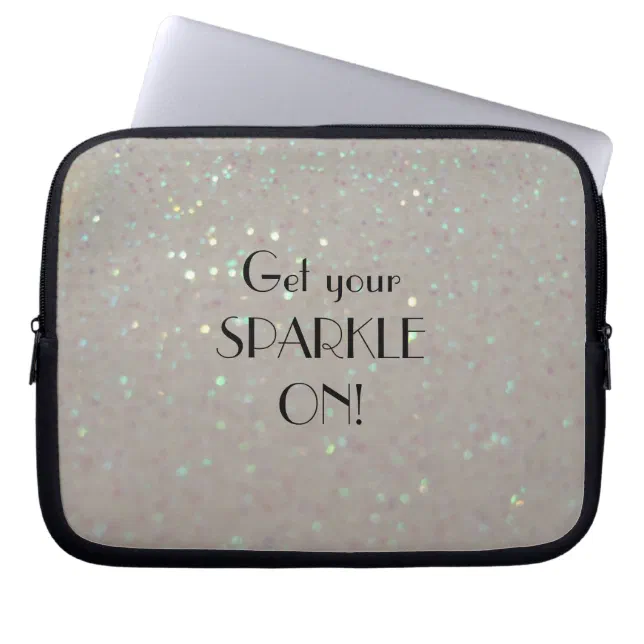 Get your Sparkle on - Faux glitter laptop case | Zazzle